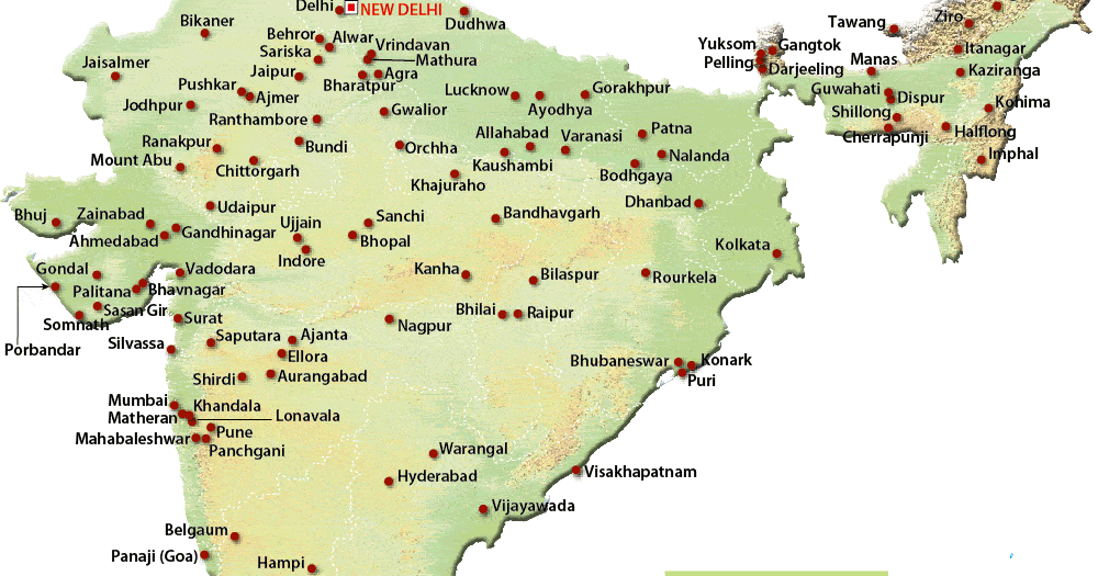 Tourist Spots In India Map - United States Map