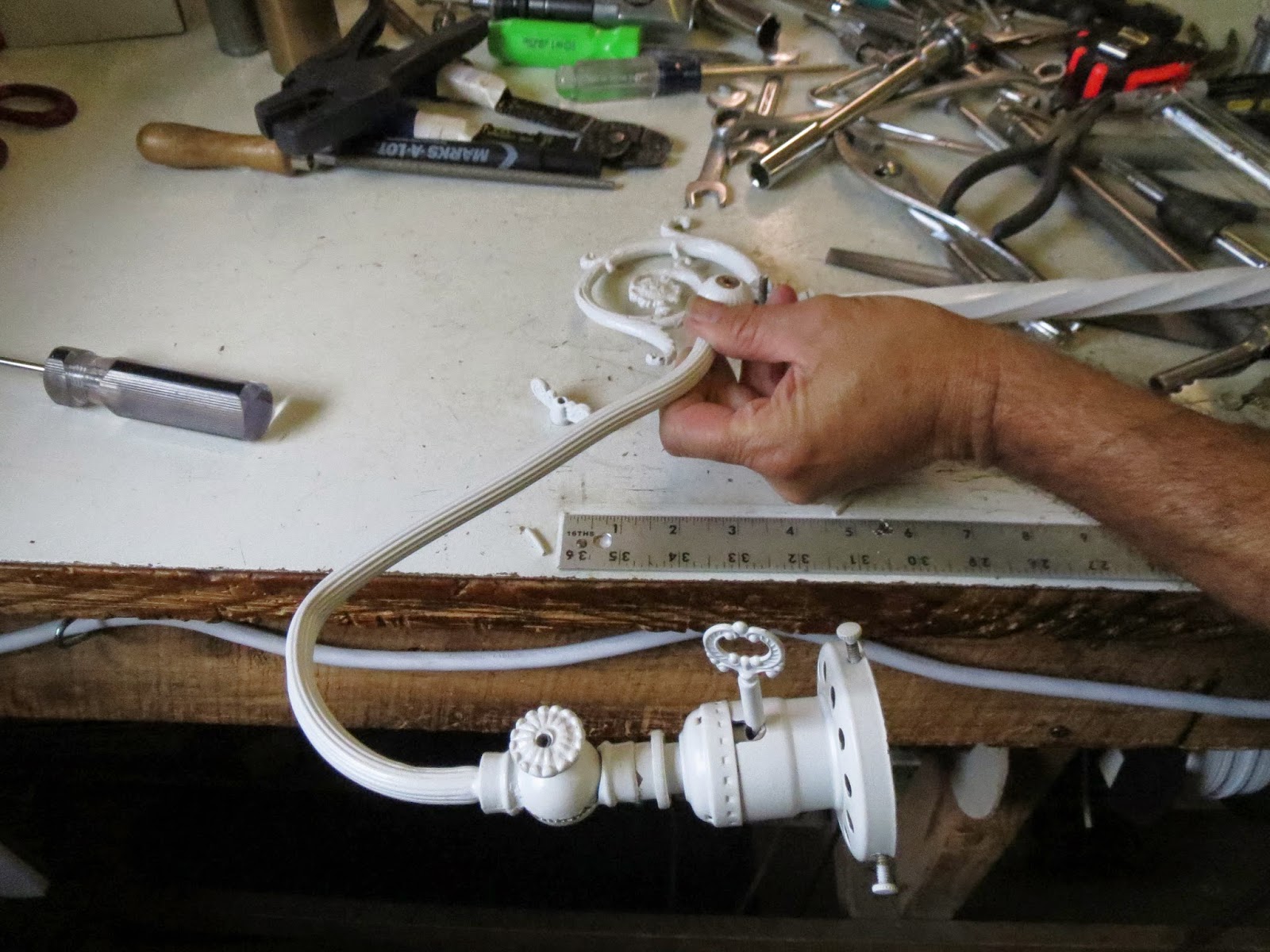 Lamp Parts and Repair | Lamp Doctor: Painted White Floor Lamp with ...