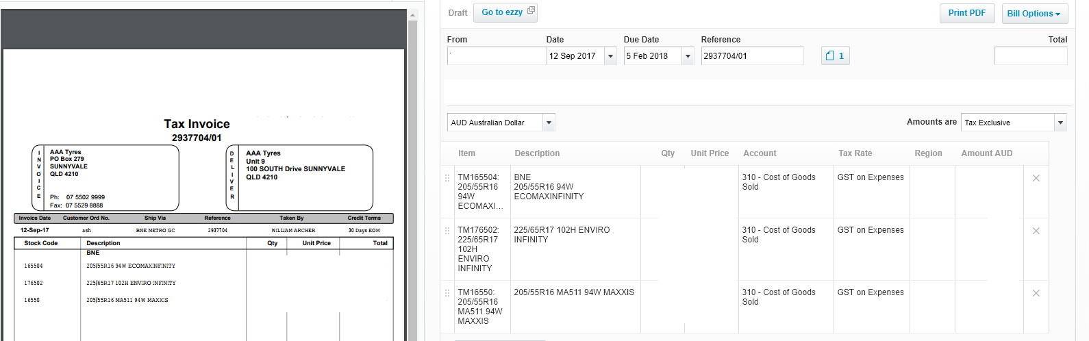 Stock Invoices ~ Certificate Letter