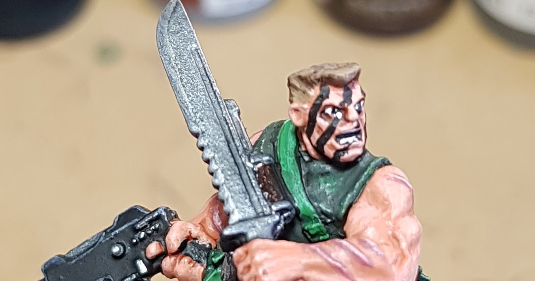 40K Astra Militarum - classic Sly Marbo and Commissar