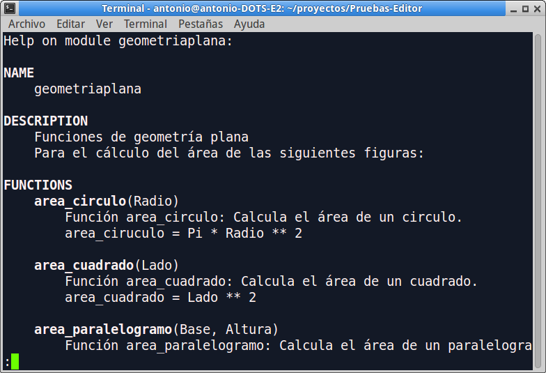 Python 3 para impacientes: Docstrings