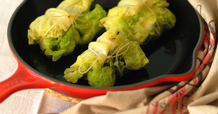 Involtini di Cavolo Verza, con Spinaci e Mozzarella - Savoy Cabbage ...