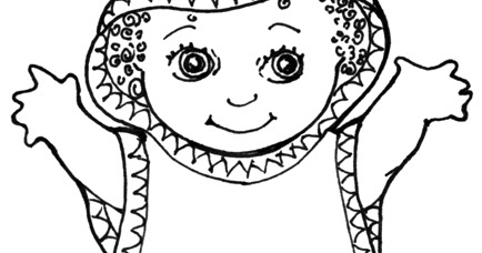 This Kewpie wants a hug! | The Doll Coloring Book