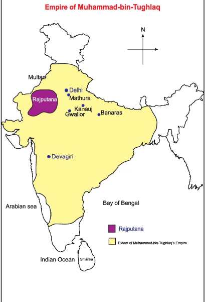 Muhammad Bin Tughlaq Empire Map
