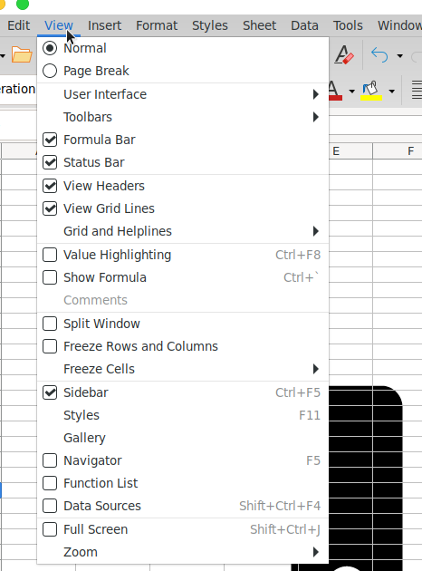 CHANGING BACKGROUND TO FOREGROUND ON SHEET LIBREOFFICE CALC ~ LibreOffice