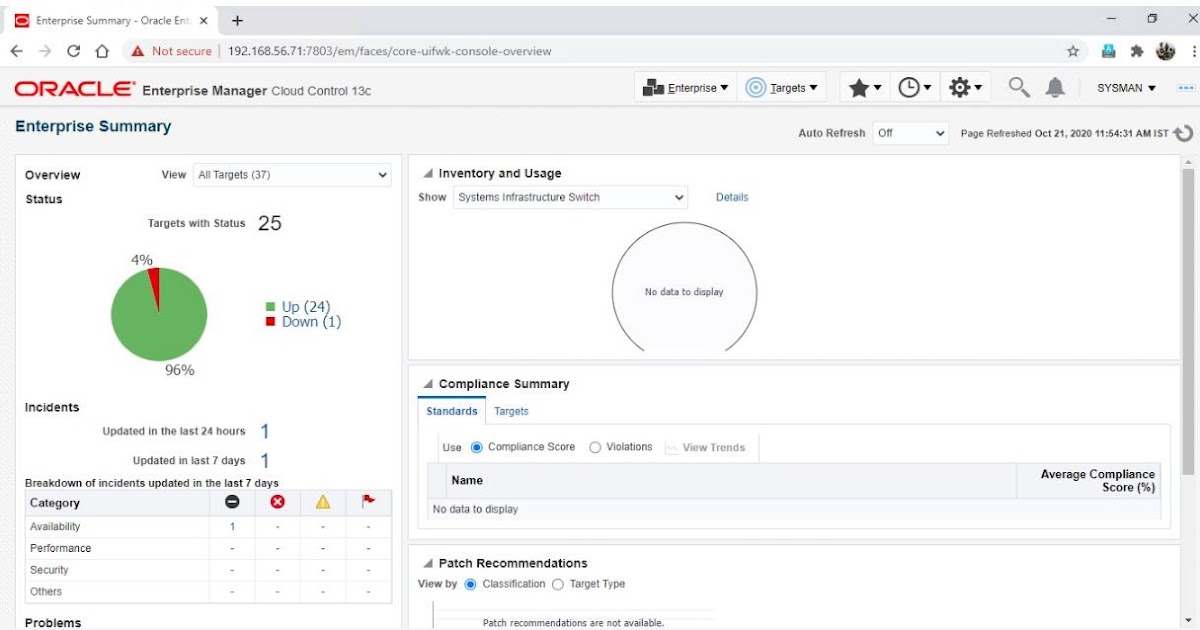 Oracle Database Commands And Practical Examples Oem 13c Oracle Enterprise Manager