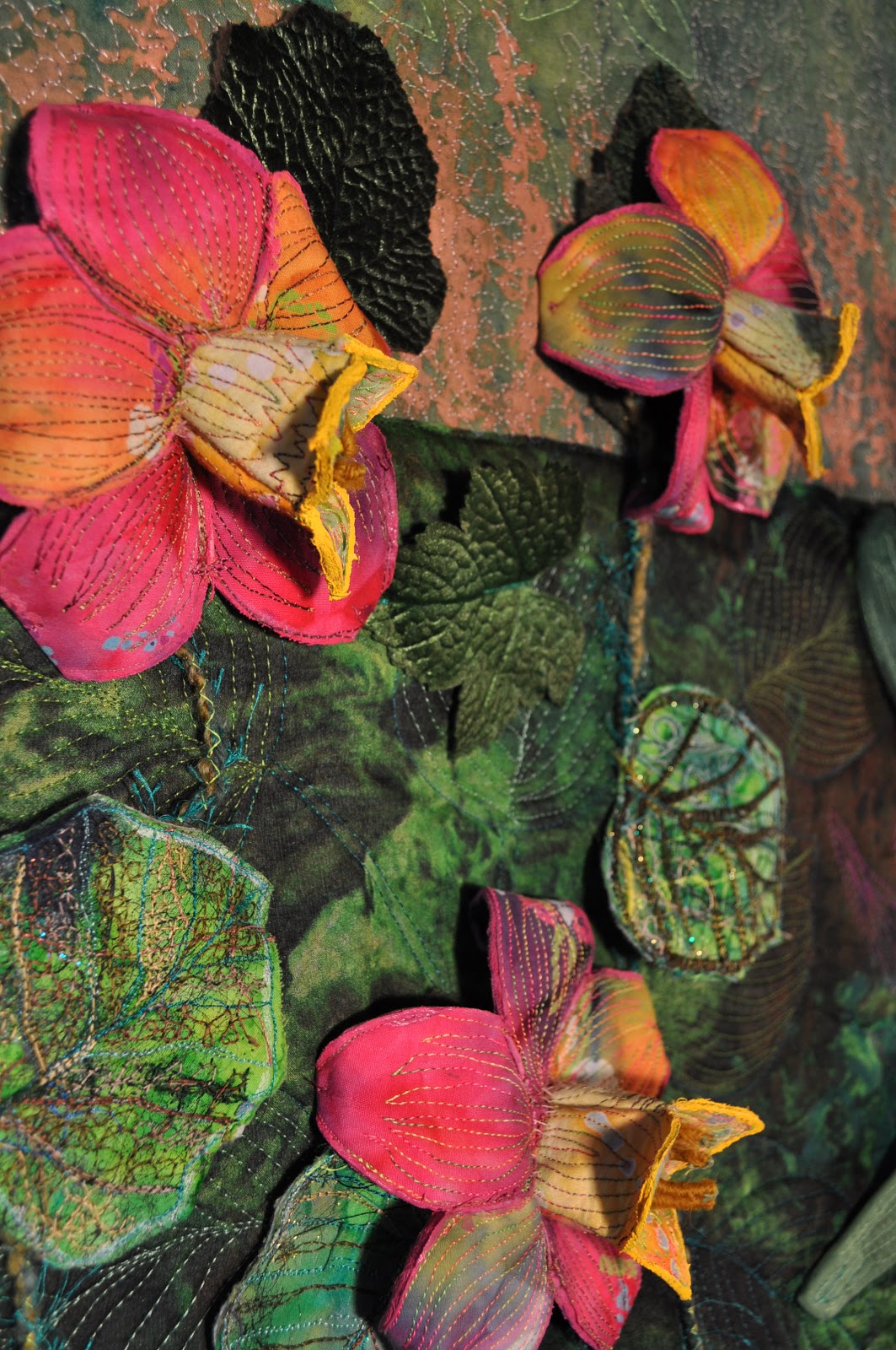 Free Spirit Art Studio: Plantasia: Planting 3 Dimensional Fiber Flowers