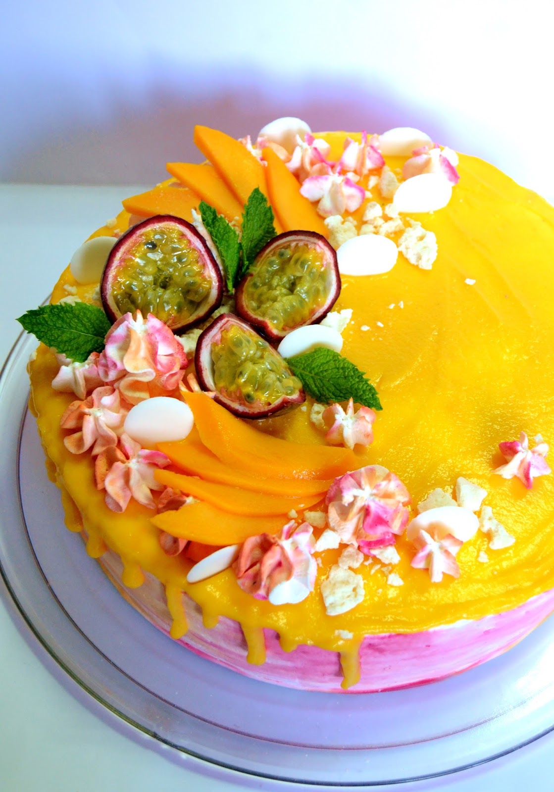 Bolo de Manga e Maracujá || Mango-Passion Fruit Cake - Sabores da Alma