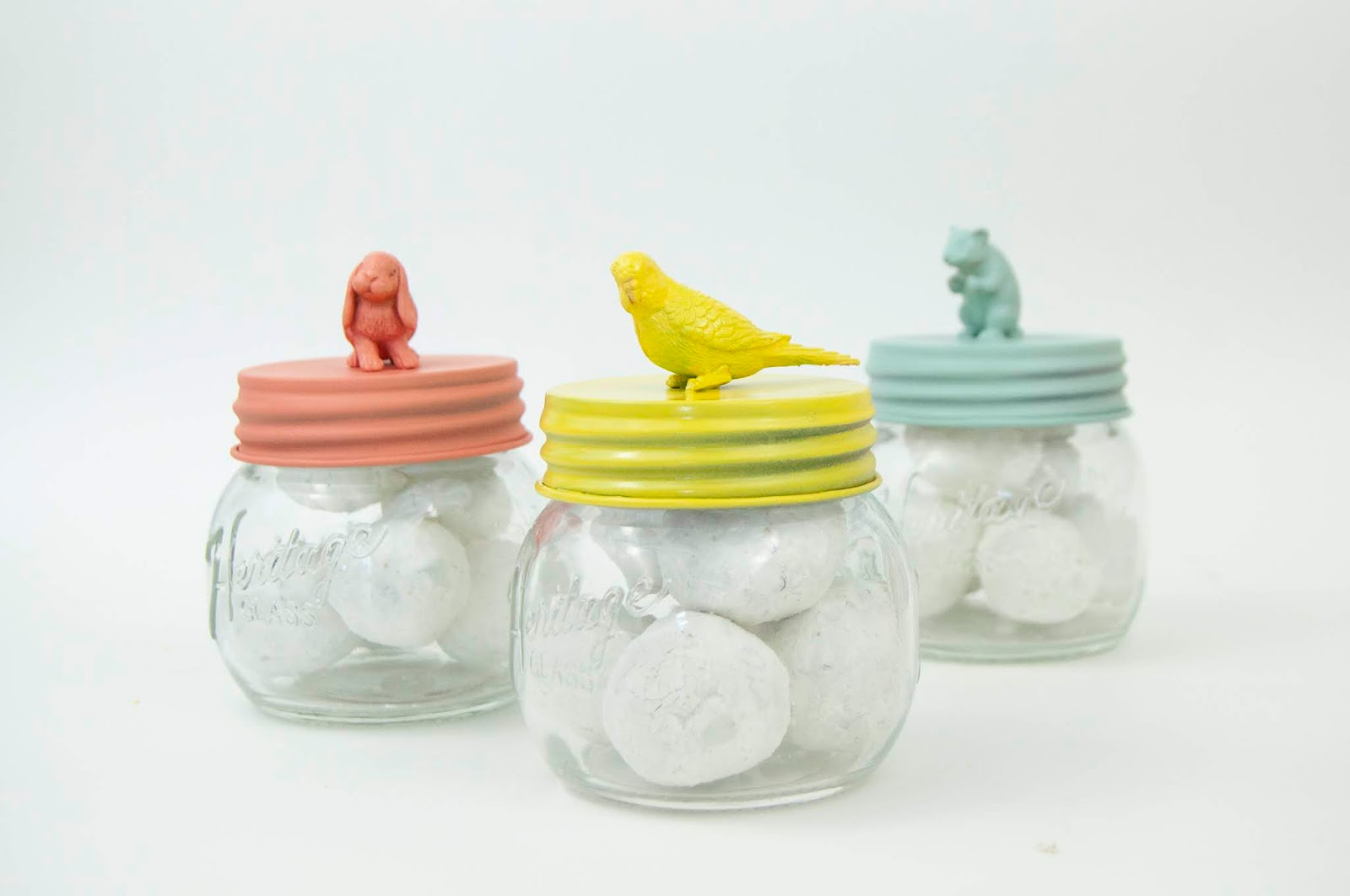 Spring Animal Topped Treat Jars | Jen Gallacher