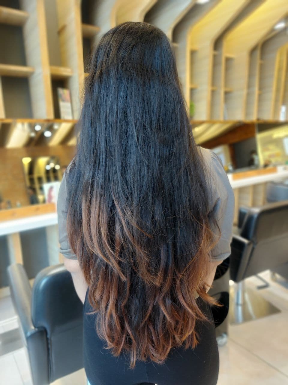 Young girl mid back length long hair | Different hair color - Village ...