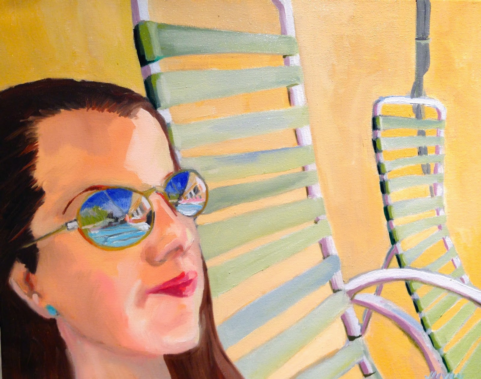 Judy Gilbert Levey Art: Reflection in Sunglasses