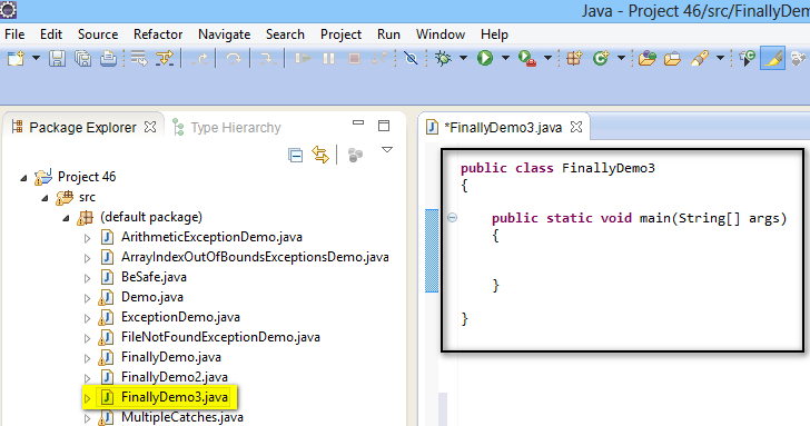 Selenium-By-Arun: 237. Using finally block immediately after the try block