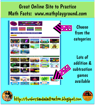 Math Tip Monday October: Addition and Subtraction Facts Grade 3 - Two ...