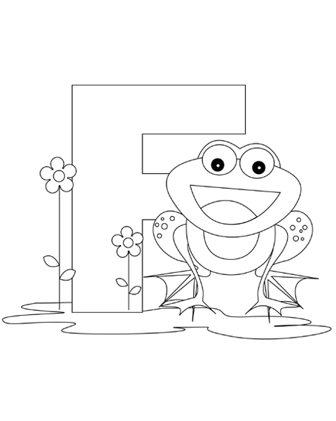 A Coloring - Free Printable Alphabet Coloring Pages: Letter F Coloring Page