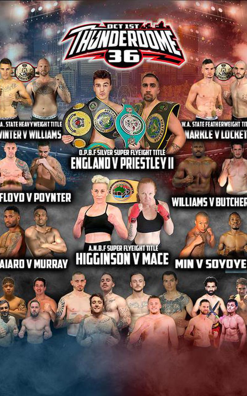 The Boxing Truth®: Thunderdome 36 Results From Metro City, Perth, Australia