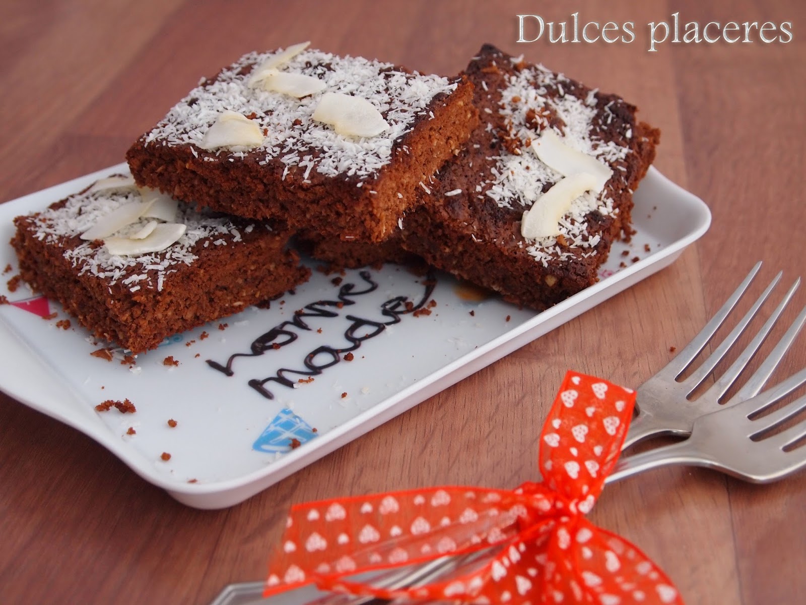 Brownie de chocolate y coco