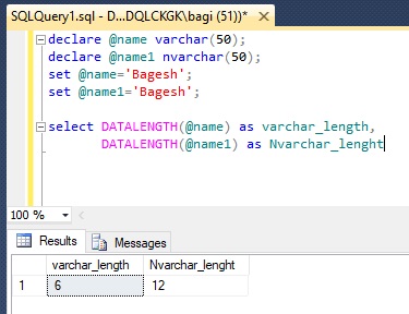 Microsoft Business Intelligence: DATALENGTH () function in sql server