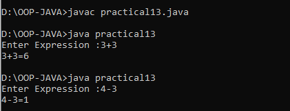 OOP-JAVA Practical 13