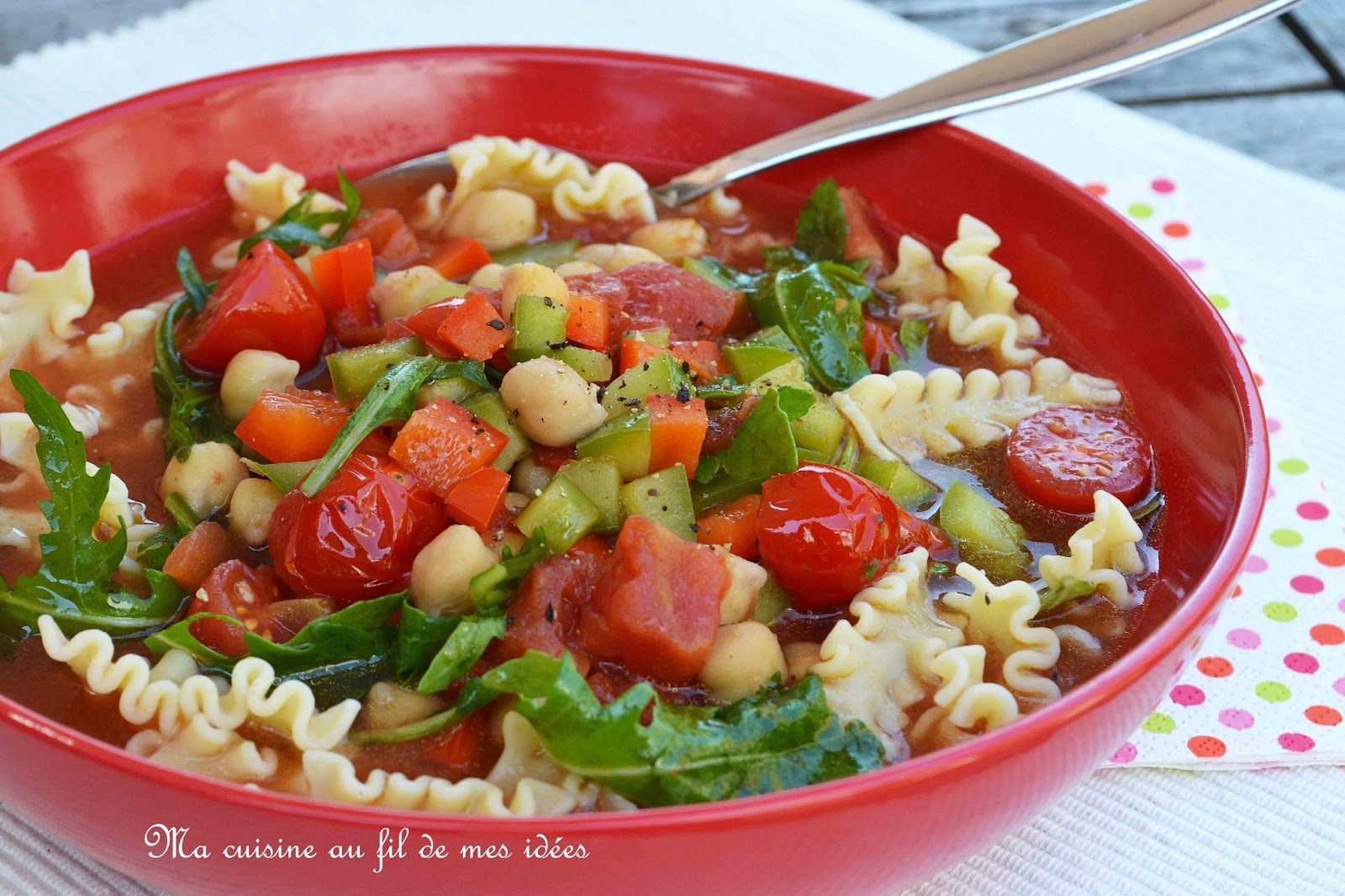 Ma cuisine au fil de mes idées...: Minestrone aux pois chiches ...