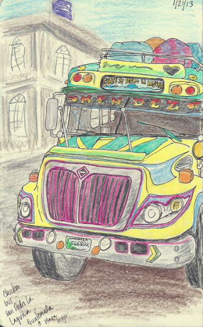 Edified on the East Side: Chicken Bus - Lake Atitlan, Guatemala