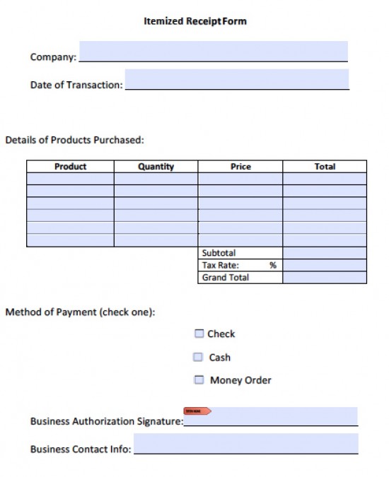 Itemized Bill Example - Invoice Template