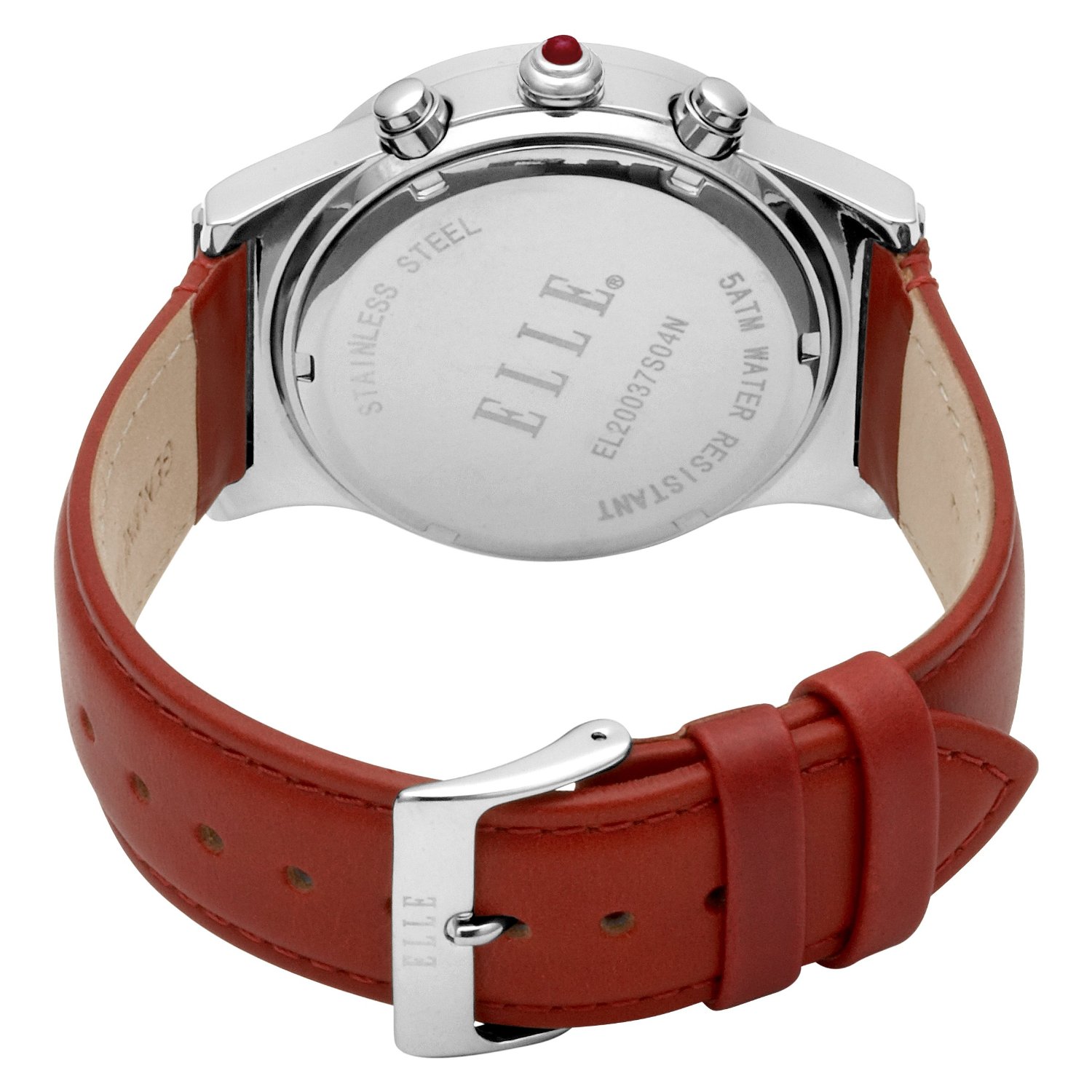 blogbuster2020: ELLE TIME Womens Steel Stones Chronograph Strap Watch
