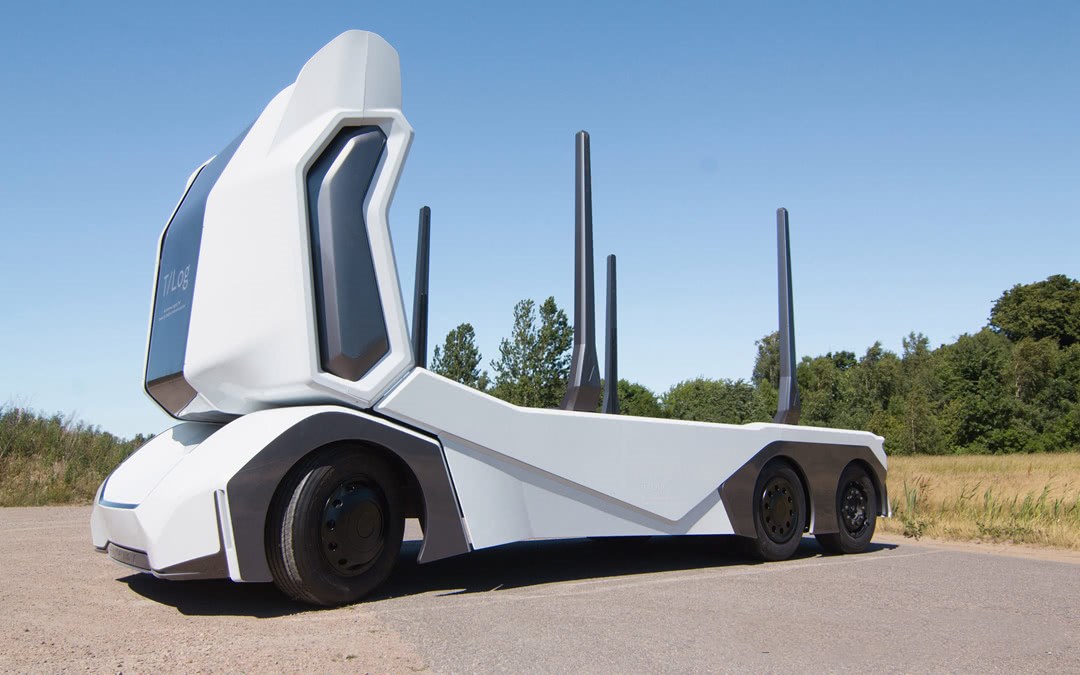 The world's first unmanned timber transport truck was born: a load of ...