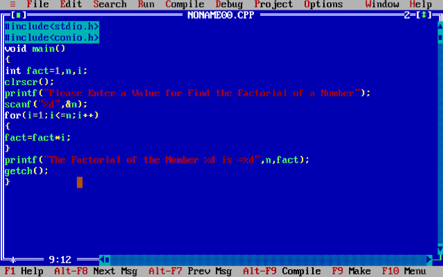 Write a Program to Print Factorial of a Number in C.