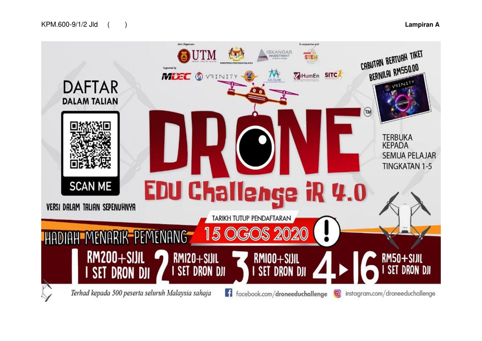 My e-koko: PERTANDINGAN DRONE EDU CHALLENGE IR 40 KEMENTERIAN PENDIDIKAN MALAYSIA TAHUN 2020 ...