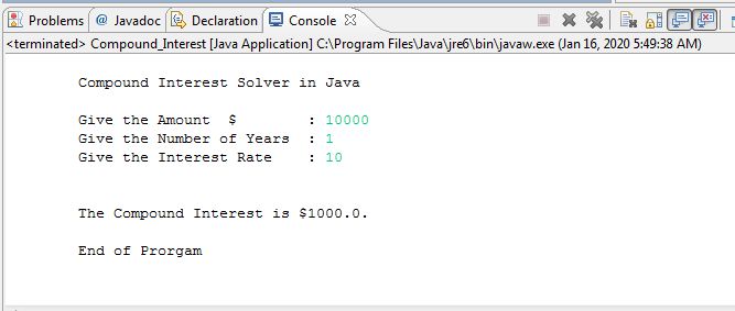 Free Programming Source Codes And Computer Programming Tutorials Compound Interest Solver In Java