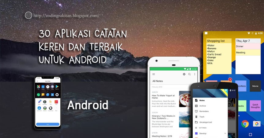 30 Aplikasi Catatan Keren dan Terbaik untuk Android ~ CODING RAKITAN ...