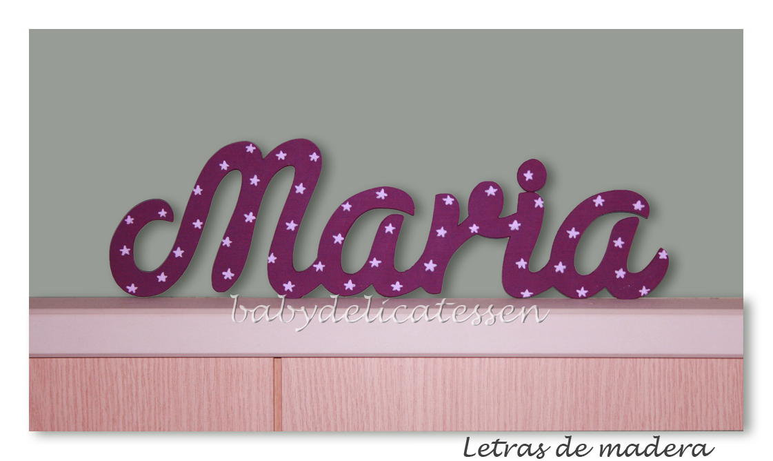 BABY DELICATESSEN LETRAS DE MADERA: LETRAS DE MADERA PARA MARÍA