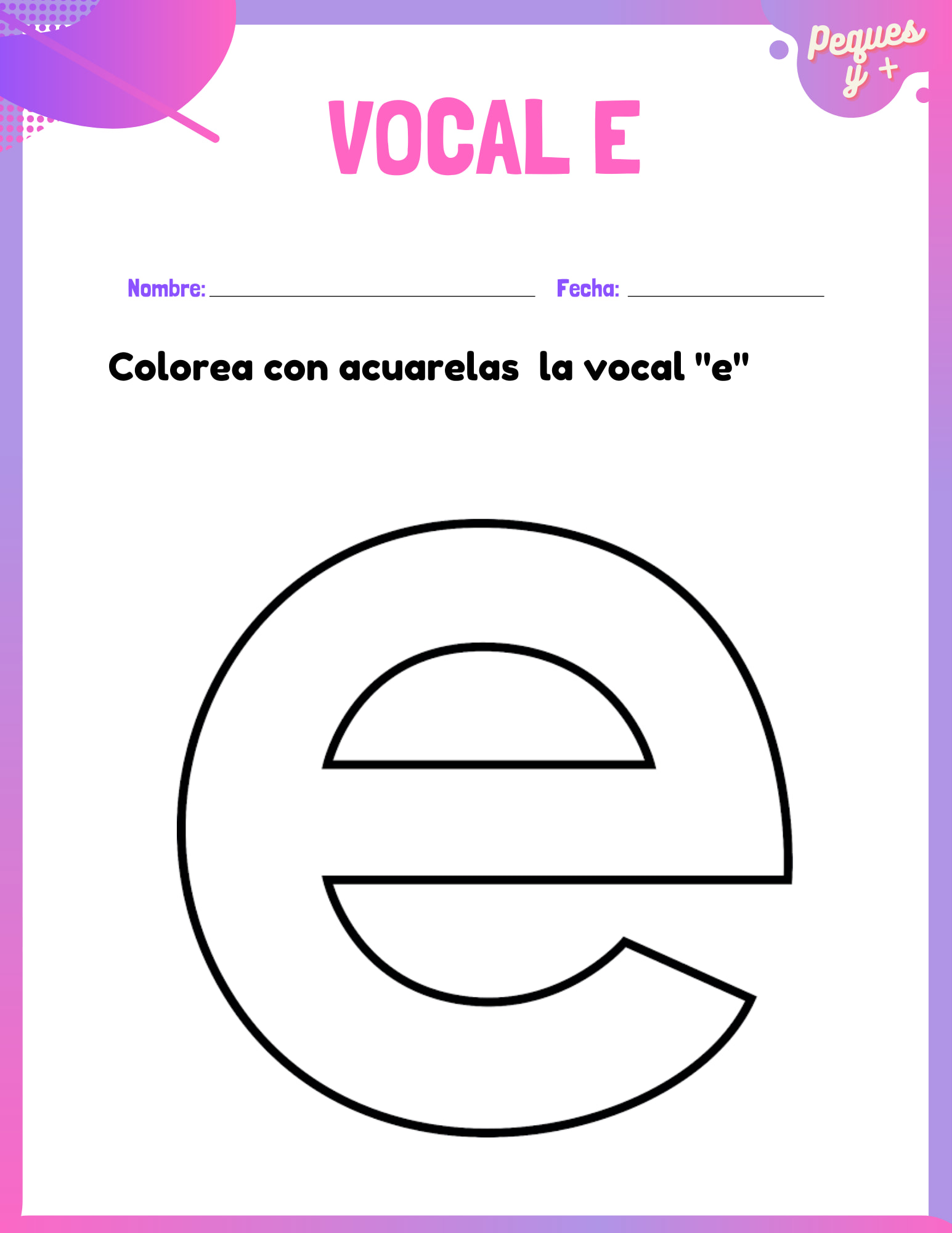 Cuaderno Aprendo las Vocales | Mundo de Rukkia