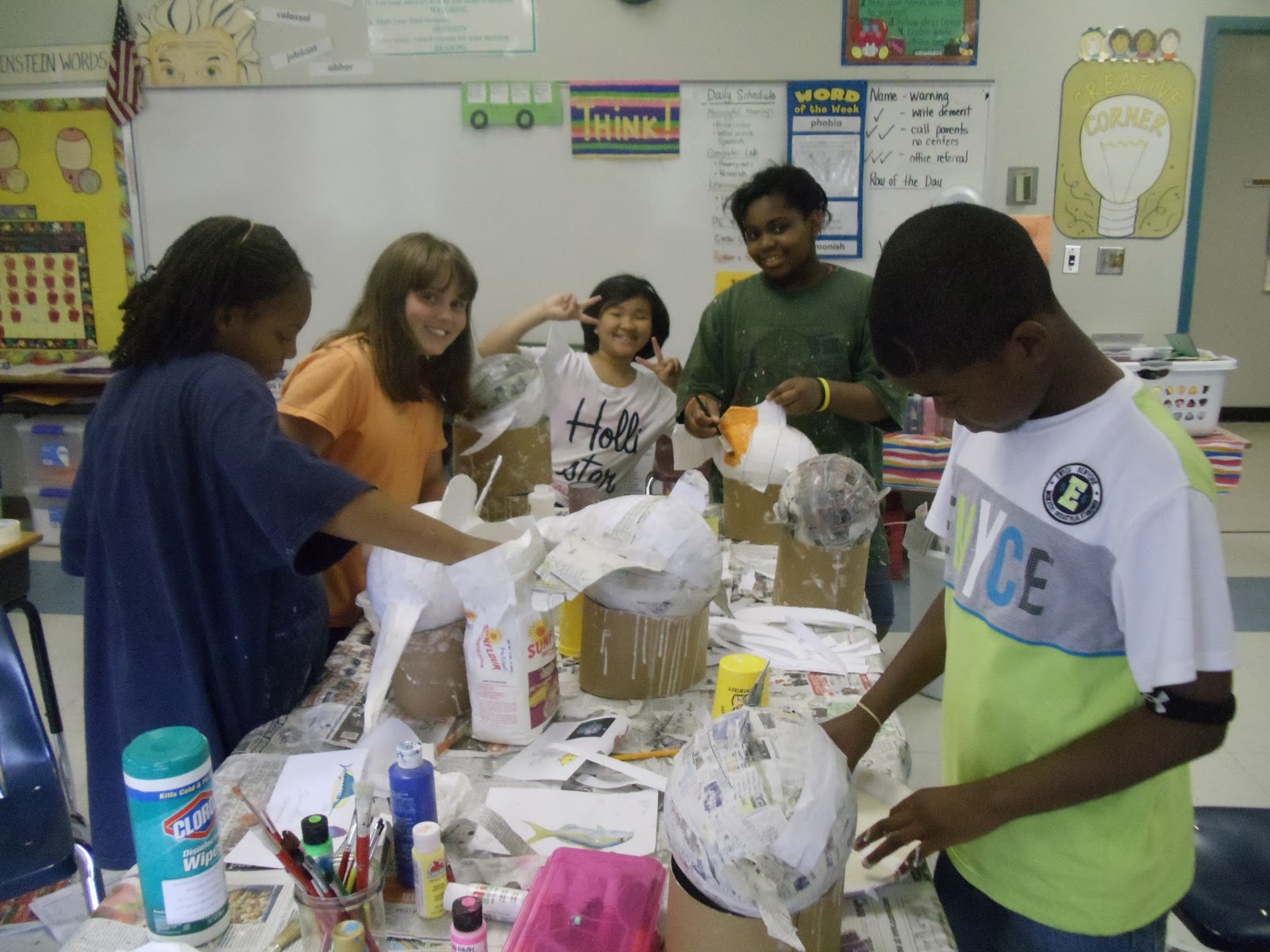 C.C.A.T.S. Elementary Classes: Ocean Animals Paper Mache"