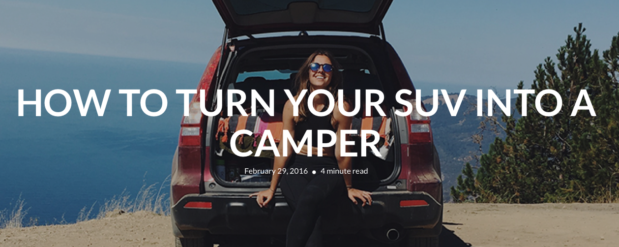 4ORTY2: How to turn your suv into a camper 4ORTY2: How to turn your suv into a camper