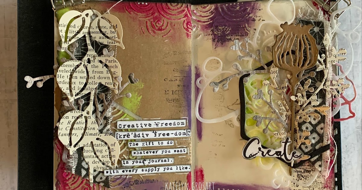 A Creative Journey: Creative Freedom Junk Journal Page