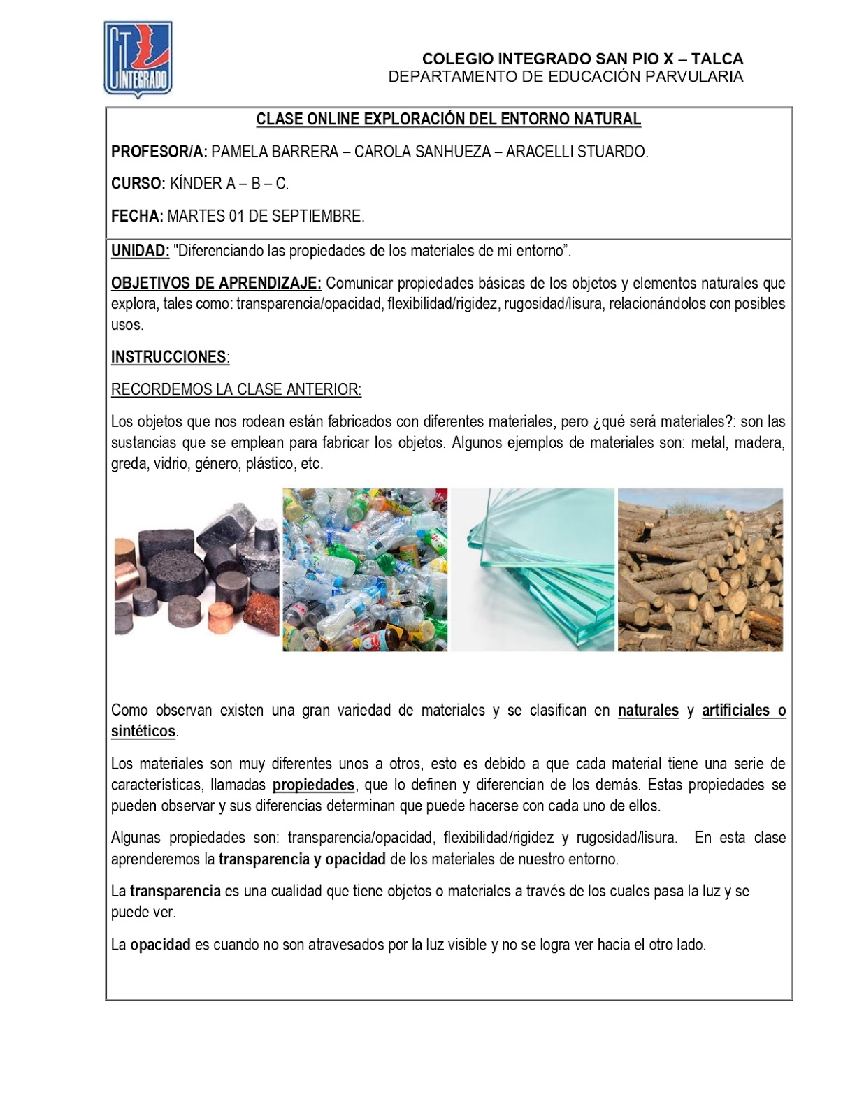 Kinder CIT: Exploración del entorno natural