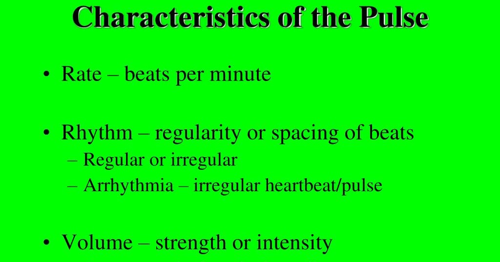 WISH UR HEALTH: Characteristics & Patterns of PULSE