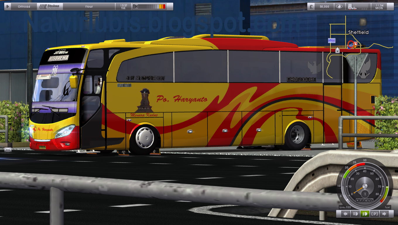 14 Mod bus jetbus HD Karoseri adiputro - Euro truck simulator 2