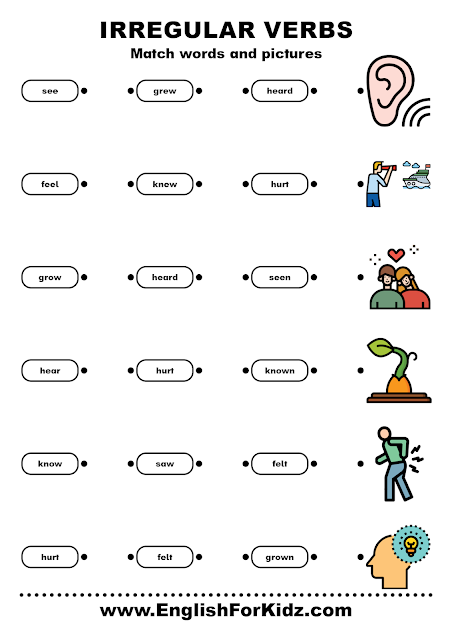 Irregular Verbs Exercises and Worksheets
