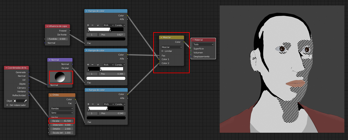 Estudiando Blender: Halftone shader