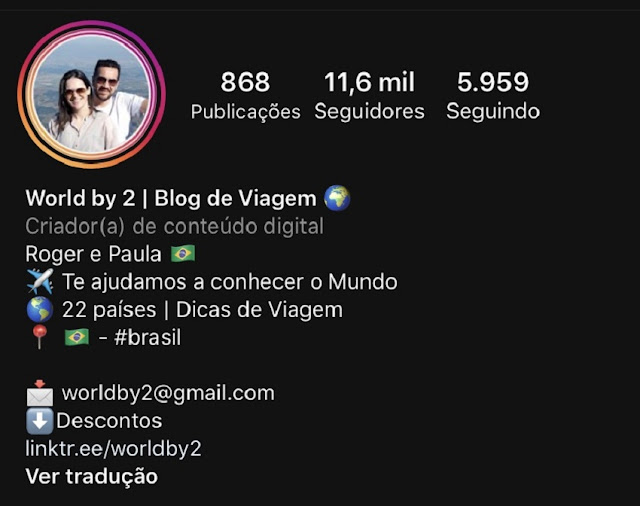 Dicas para ter a Melhor Bio no Instagram - World by 2 - Dicas de Viagem Dicas para ter a Melhor Bio no Instagram - World by 2 - Dicas de Viagem