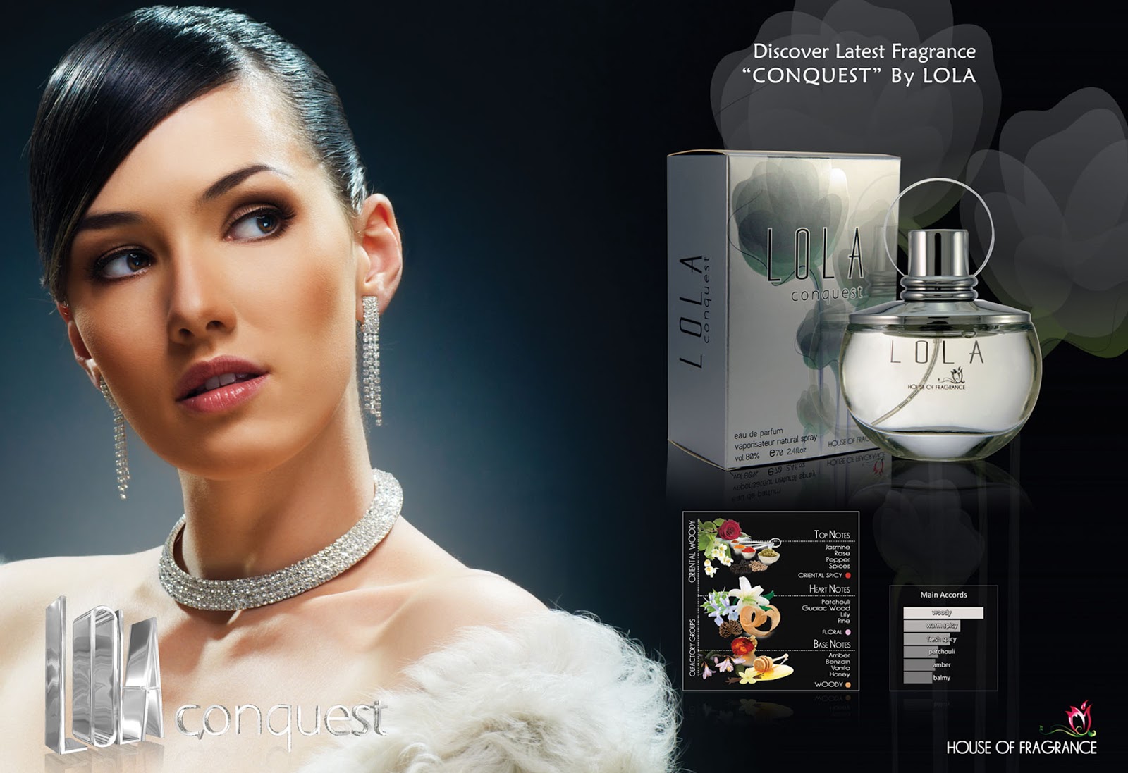 House of Fragrance | Unforgettable Fresh Fragrance: perfume flyers design