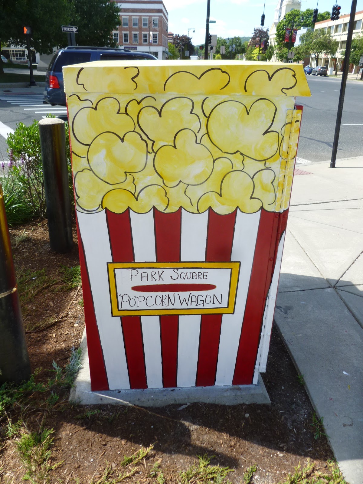 Photo-ops: Decorated Utility Box: Popcorn Please! - Pittsfield, MA