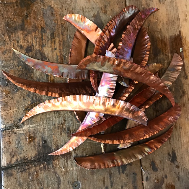 Rustnstuff: The beauty of copper, fire colour, leave and patina