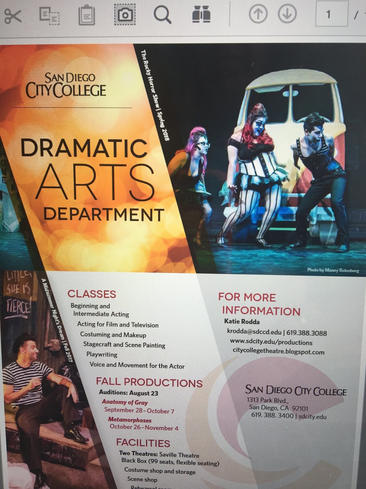 City College Theatre: First look: Fall 2018 poster!