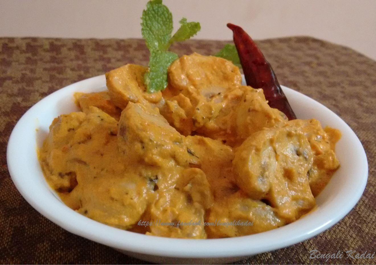 Bengali Kadai: Mushroom Butter Mashala