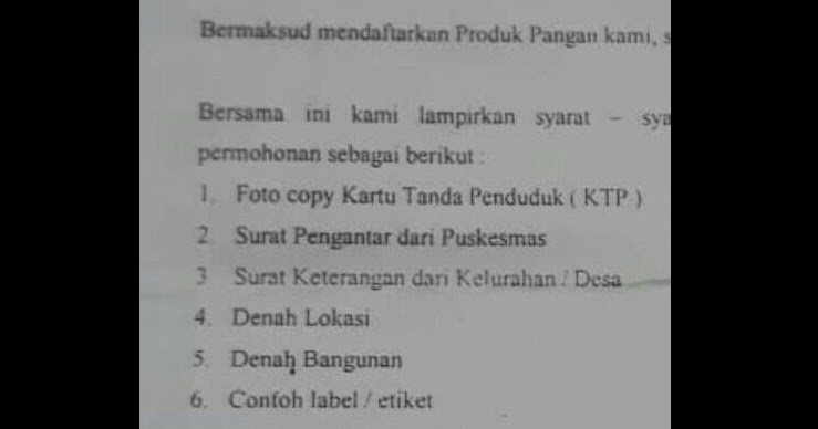 Syarat Mendapatkan SPP-IRT (Sertifikat Produksi Pangan-Industri Rumah ...