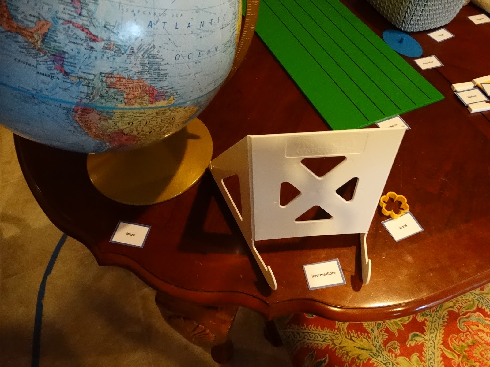 The Joys of Montessori Homeschooling: Grammar Box - Adjective Command Cards