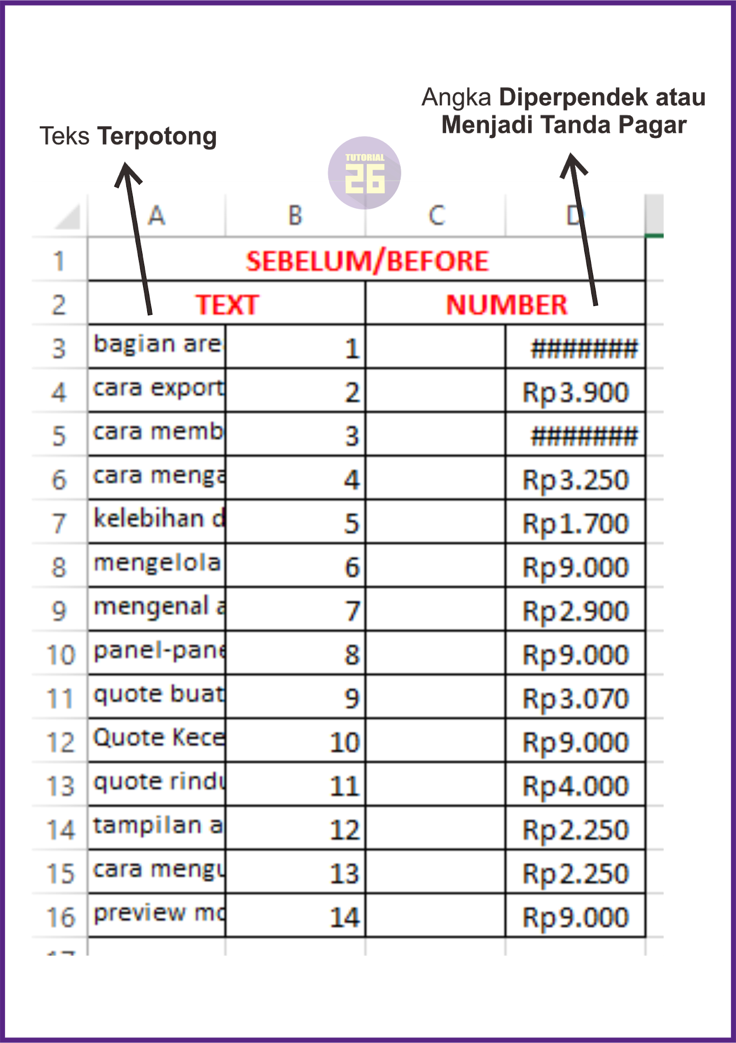 Cara Cepat Mengatur Lebar Kolom dan Tinggi Baris Excel Cara Cepat Mengatur Lebar Kolom dan Tinggi Baris Excel